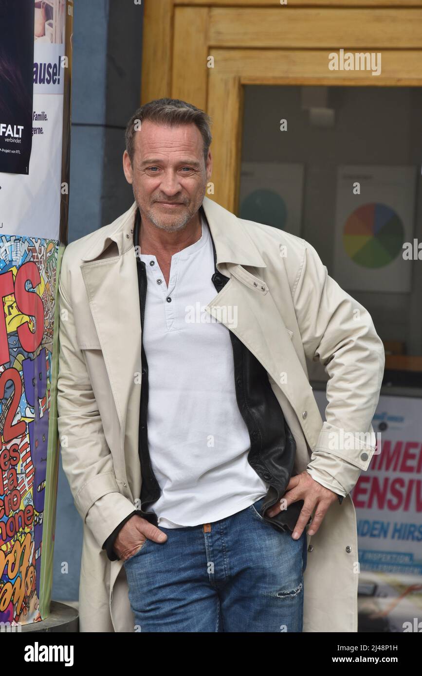 Cologne, Germany. 12th Apr, 2022. Actor Kai Noll poses in the set of ...