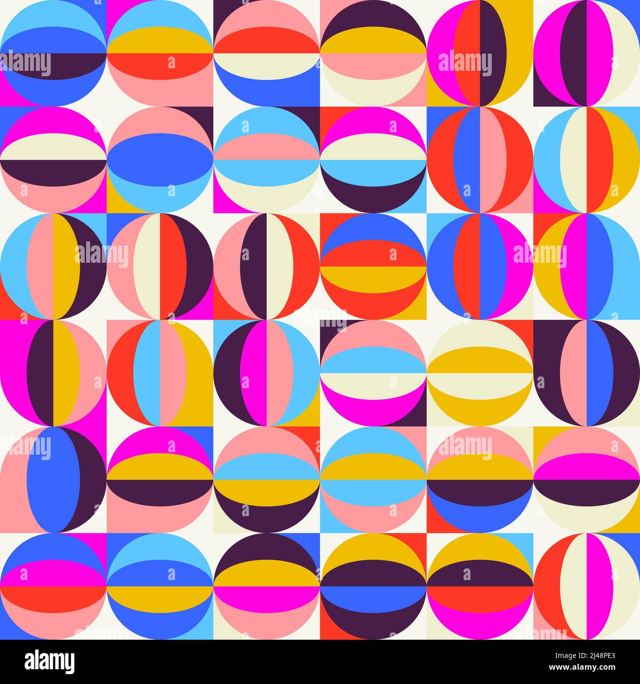 Neo-Geo vector pattern graphics artwork inspired by abstract modernist ...