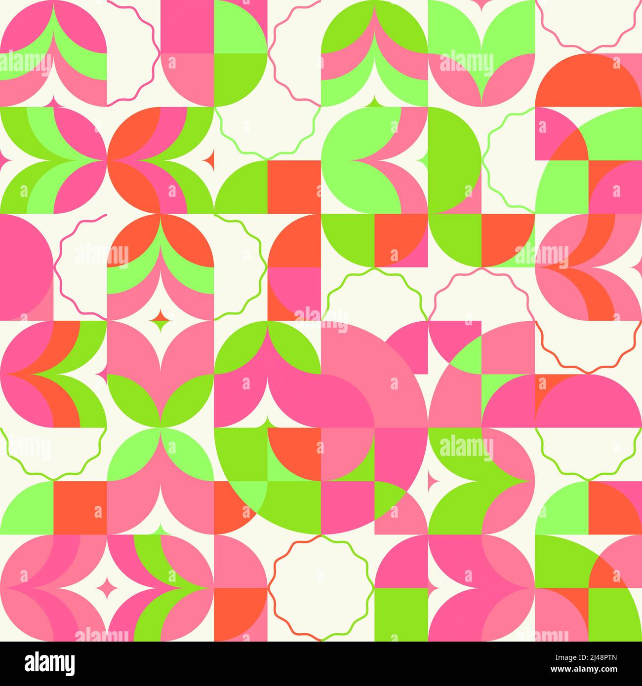 Neon colored abstract vector pattern artwork made with various ...