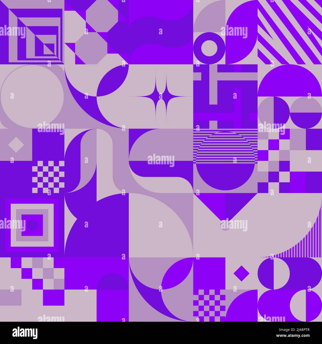 Retro Future Art inspired vector pattern artwork made with abstract ...