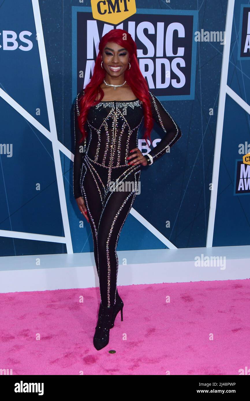 11 April 2022 - Nashville, Tennessee - Reyna Roberts. 2022 CMT Music ...