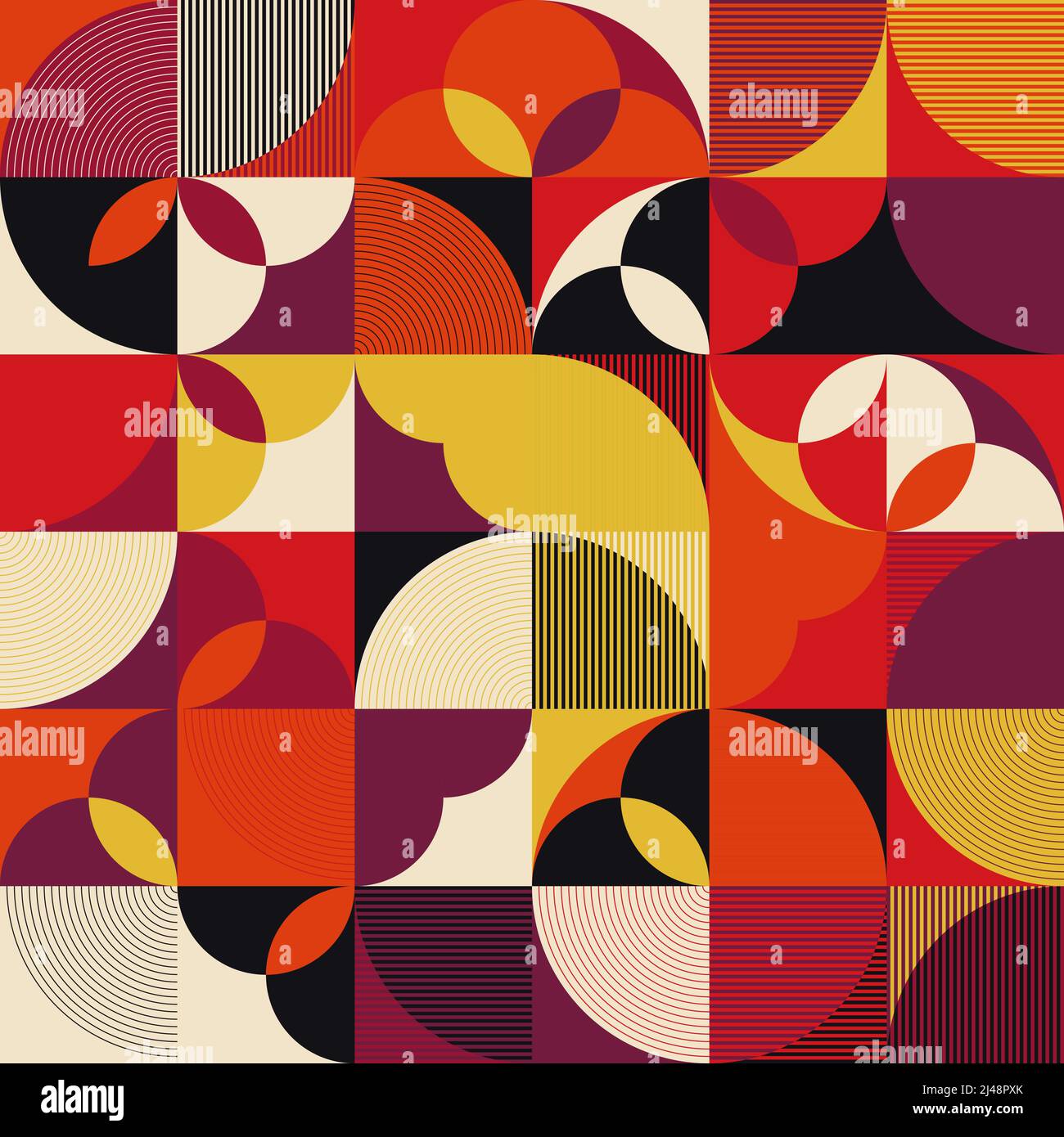 Decorative Art inspired by Mid Century movement design made with ...