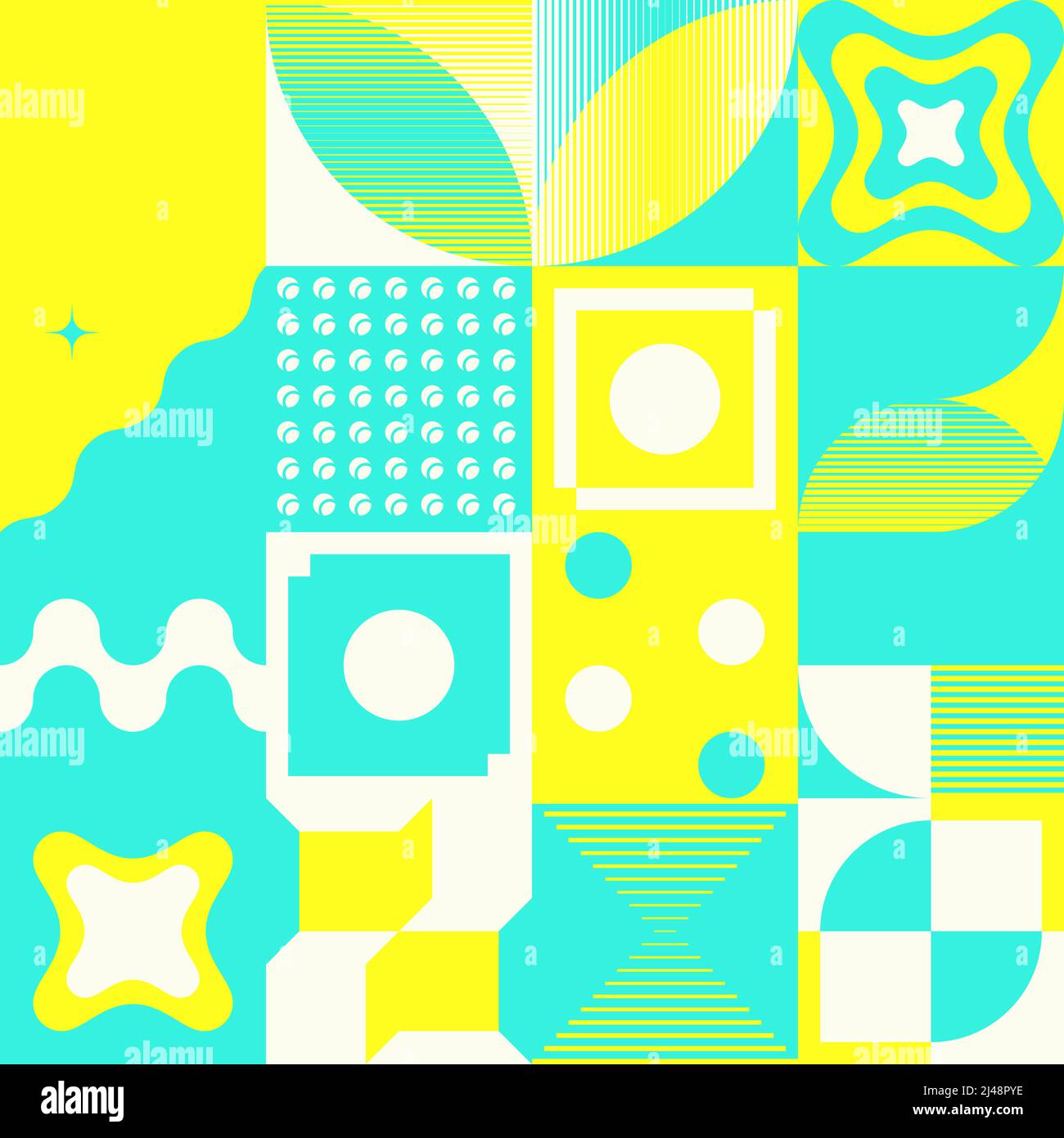 Neon colored abstract vector pattern artwork made with various ...