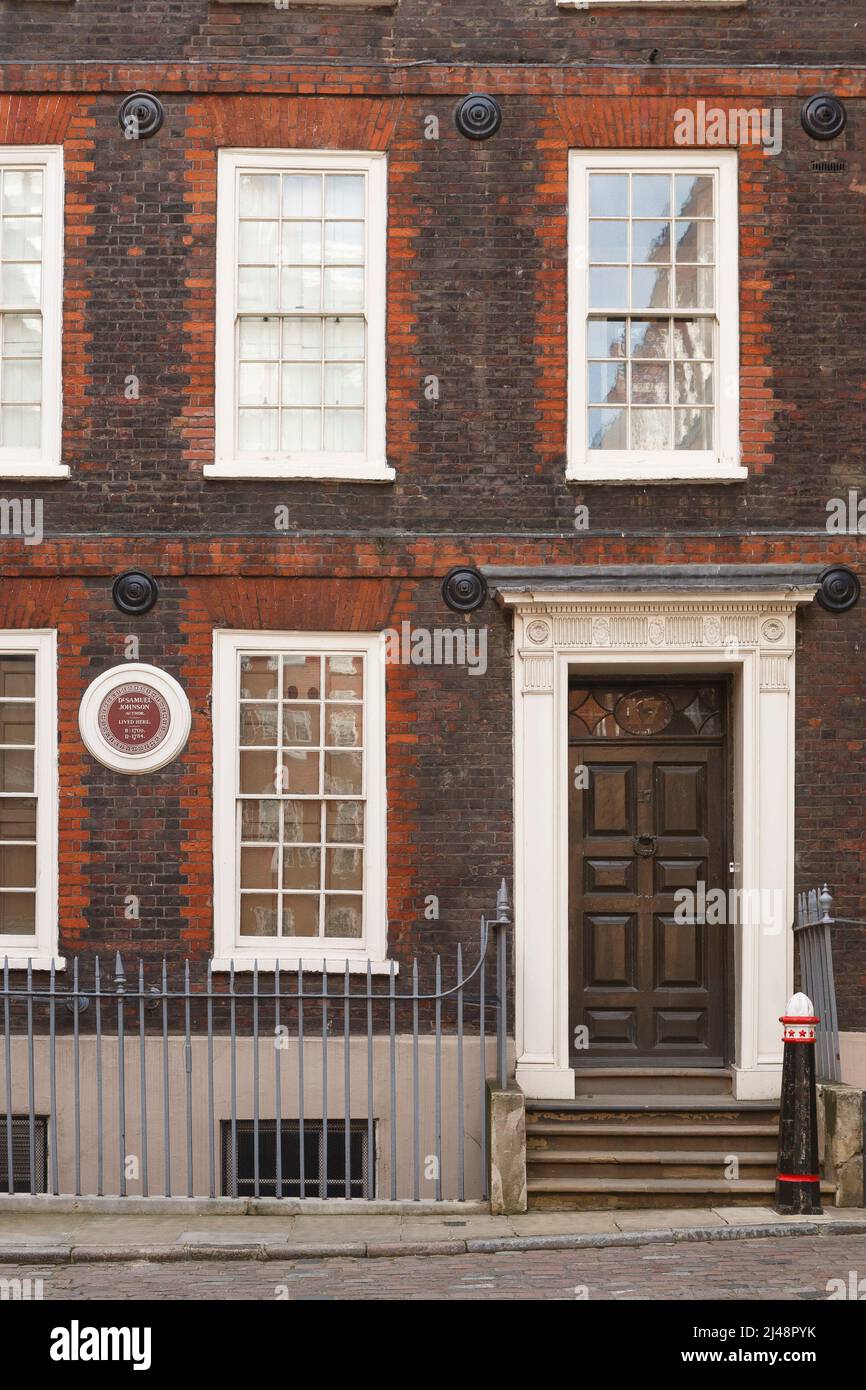 Dr Johnson's House is a museum to it's former tenant the 18th-century ...