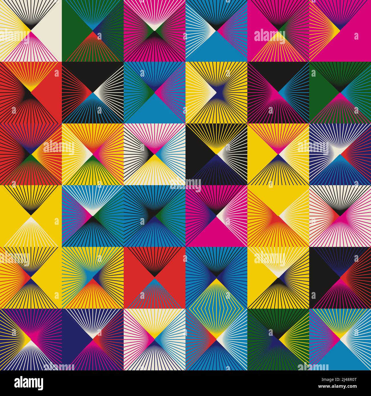 Line Art abstract vector pattern artwork made with various geometric ...