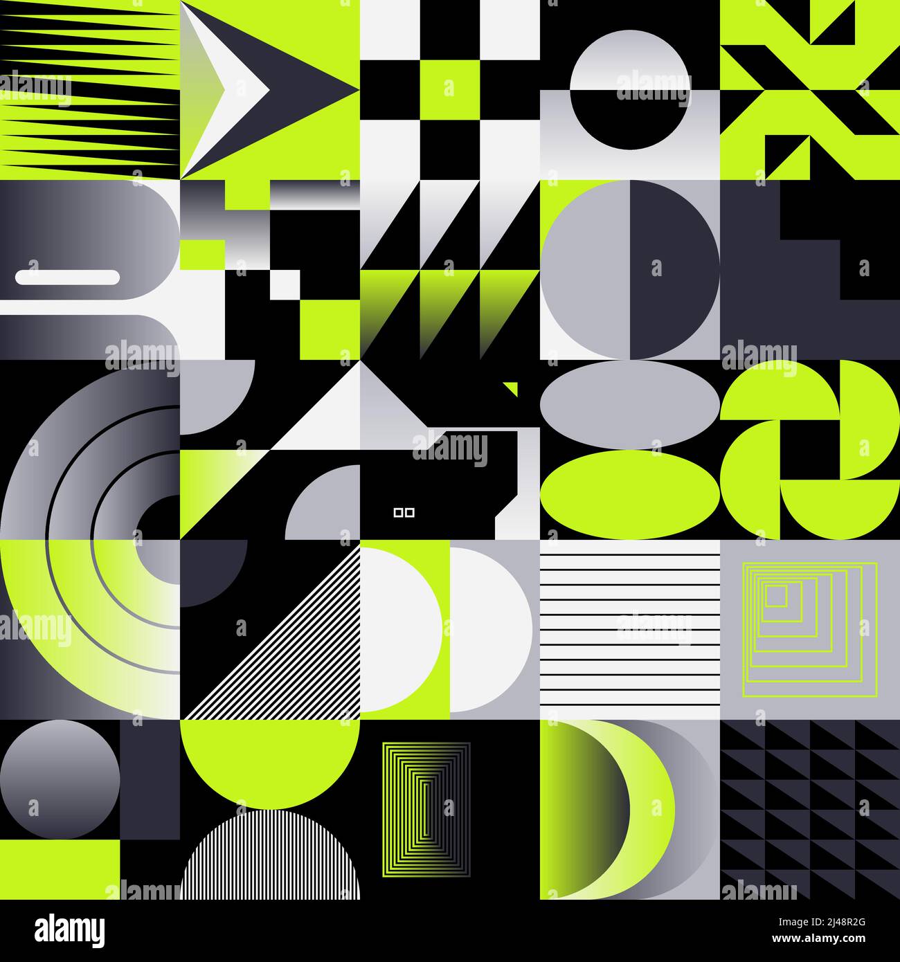 Neon colored abstract vector pattern artwork made with various ...