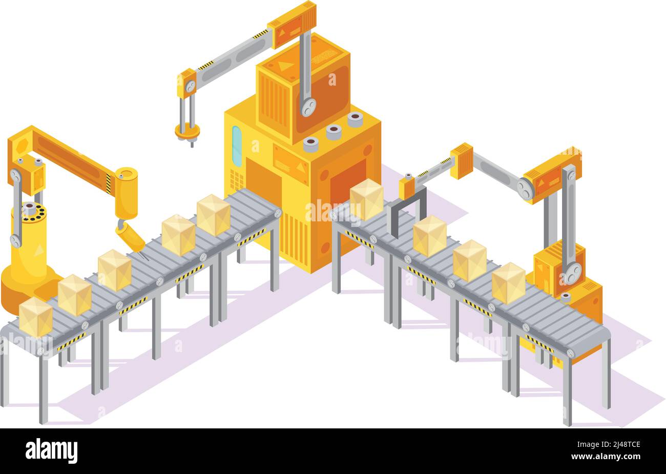 Yellow grey conveyor system hi-res stock photography and images - Alamy