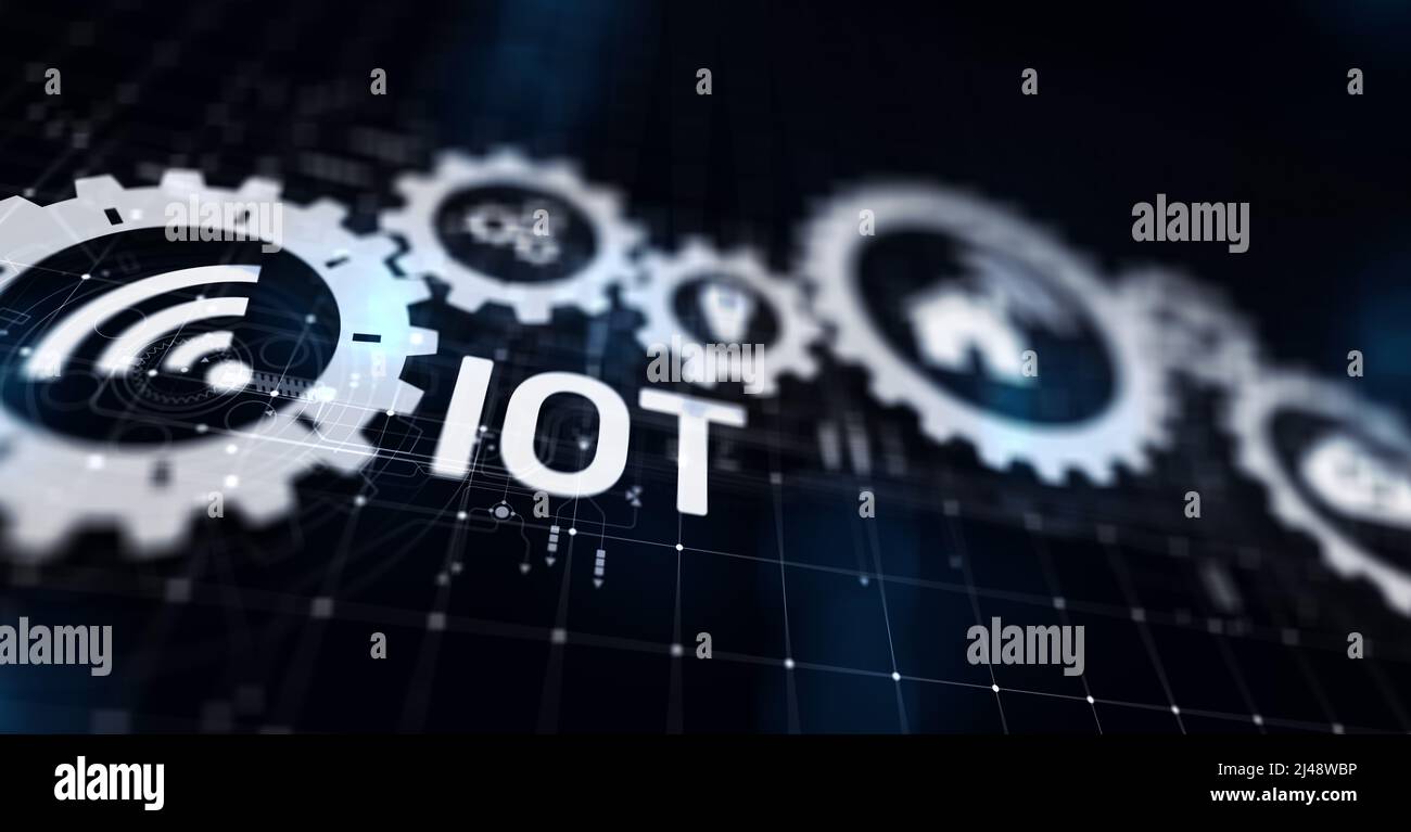 IOT Internet of things Digital transformation Modern Technology concept on virtual screen Stock ...
