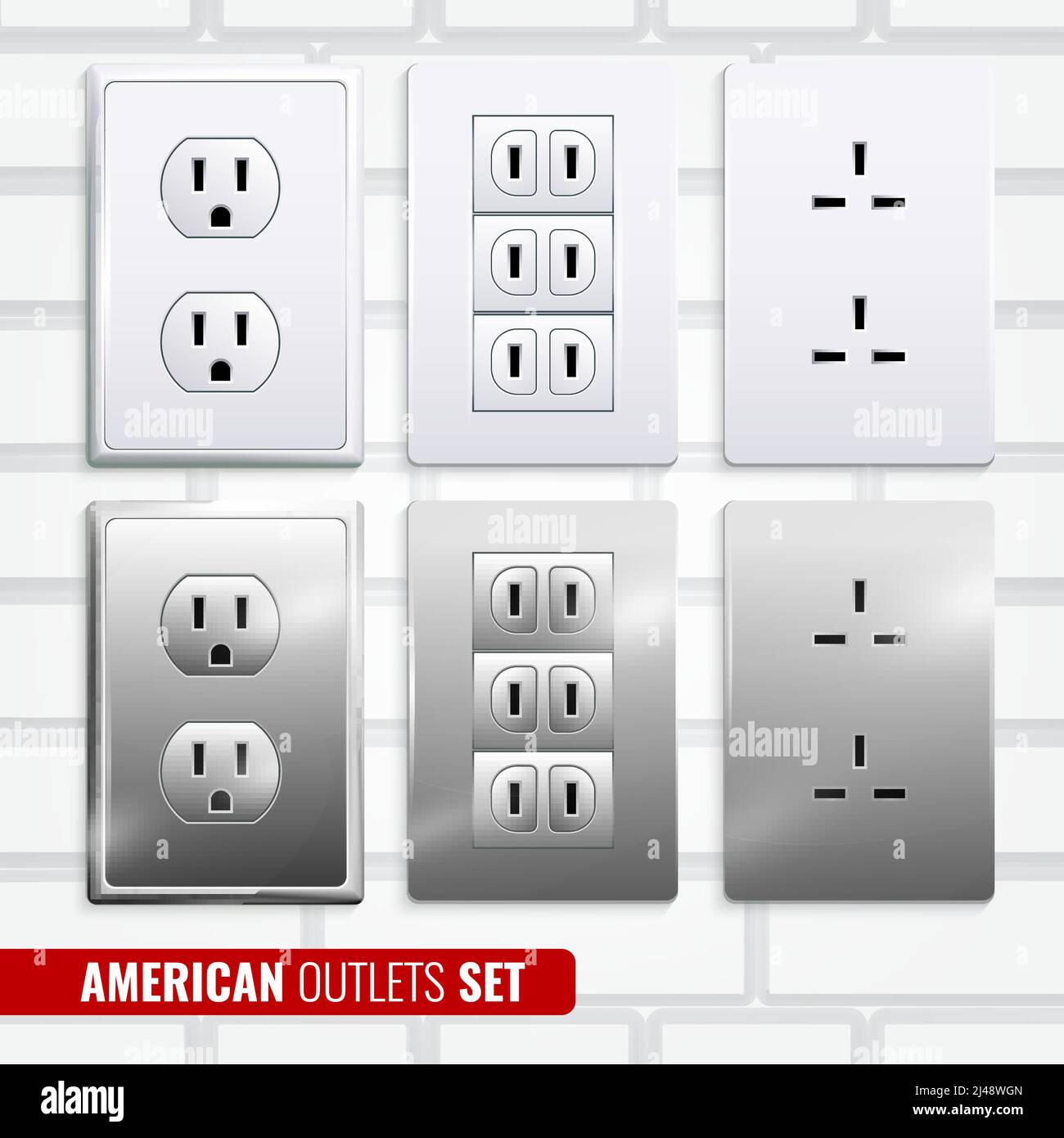 American outlets Stock Vector Images - Alamy