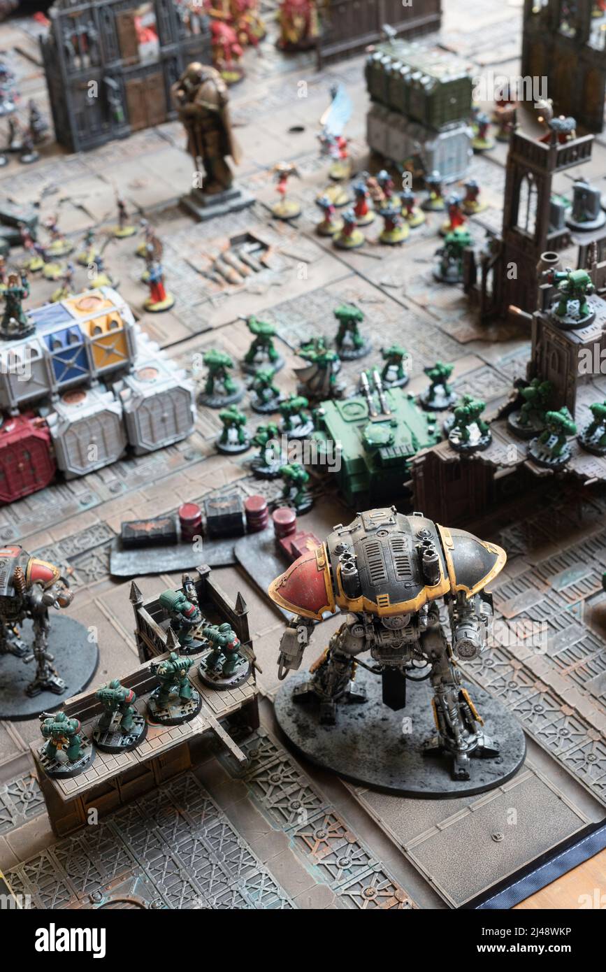 Set of Playing Action Figures, Warhammer 40,000 Miniature Figure Stock ...