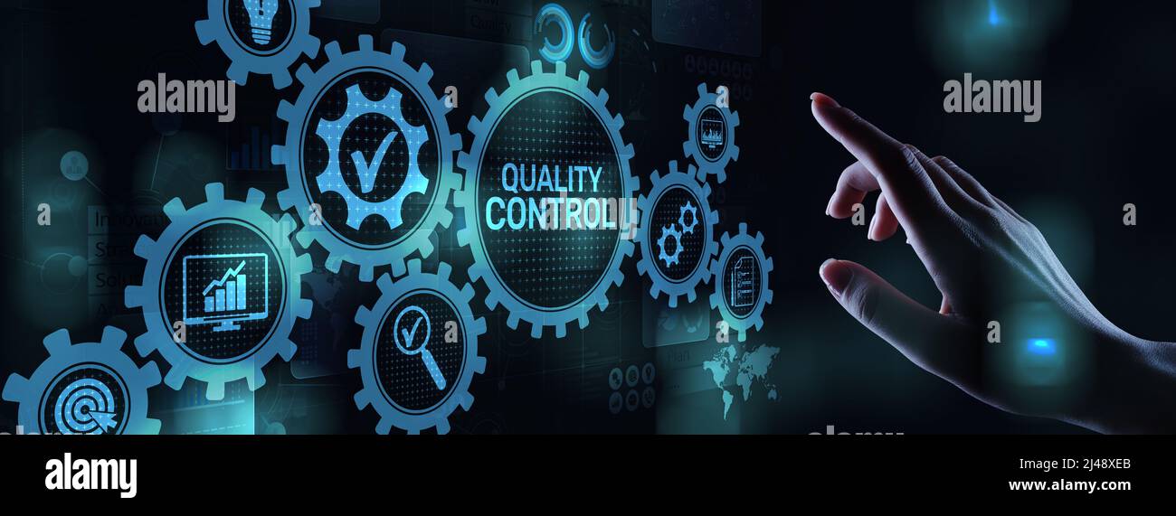 Quality control assurance standards business technology concept Stock ...
