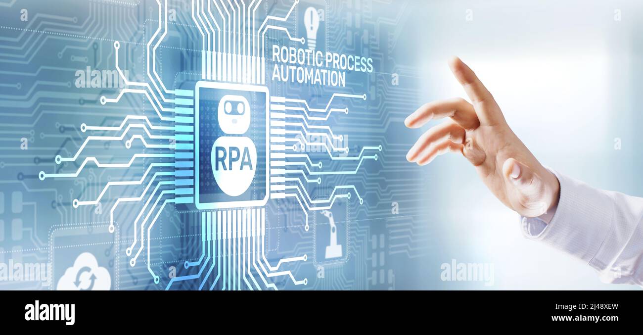 RPA Robotic process automation innovation technology concept on virtual screen Stock Photo - Alamy