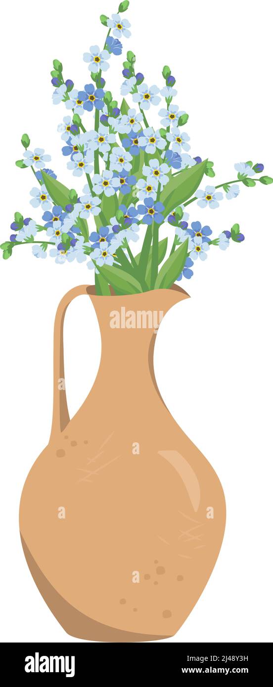 Vase spring wild garden Stock Vector Images - Alamy