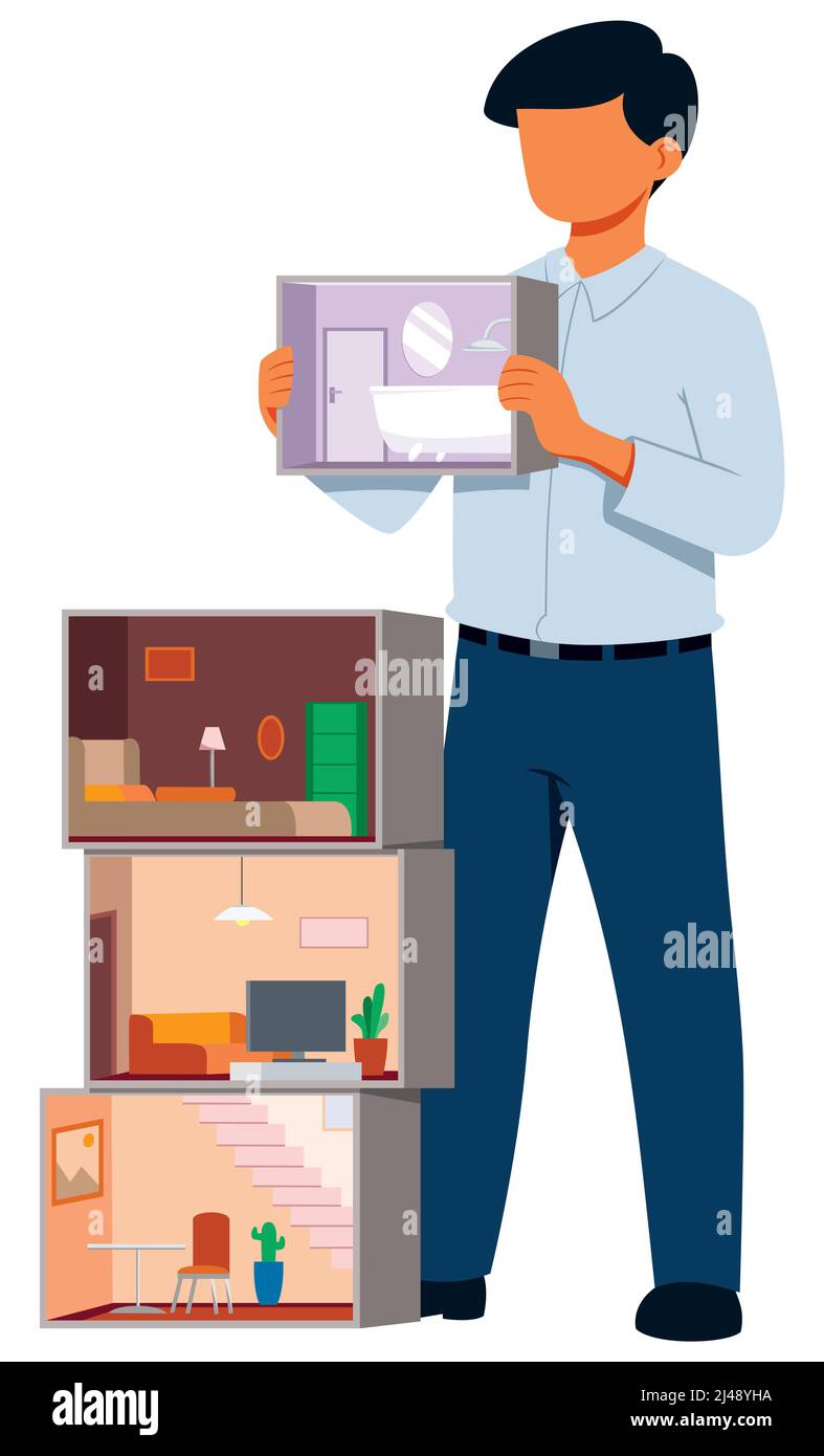 Architect engineer working design Stock Vector Images - Alamy