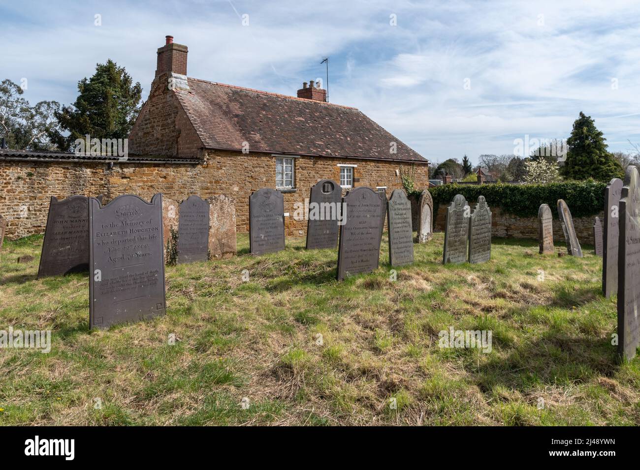 The church yard of All Saints , a 7th century church, in the village ...