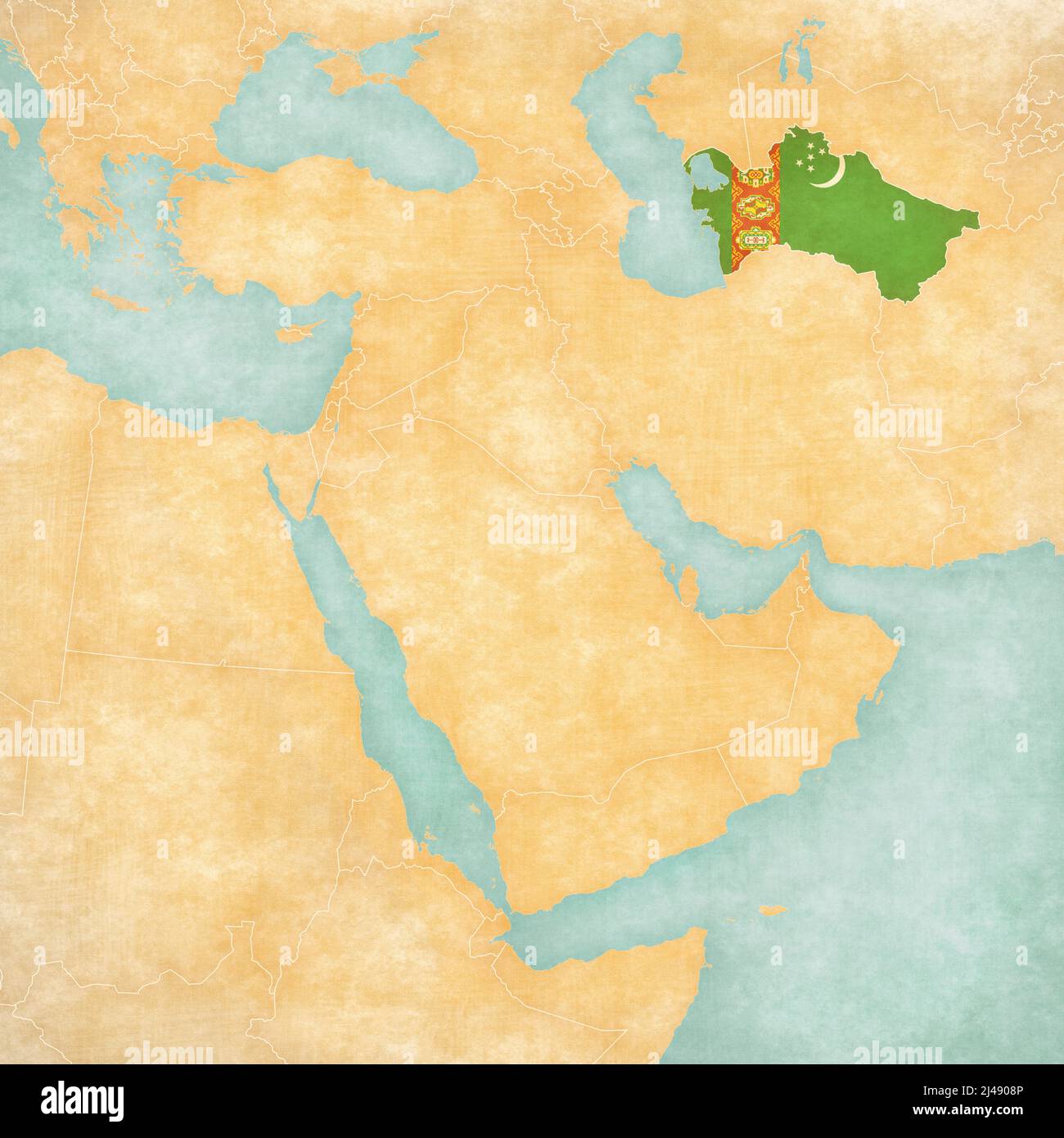 Turkmenistan map hi-res stock photography and images - Alamy
