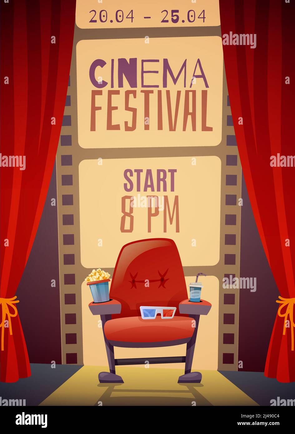 Theater strip Stock Vector Images - Alamy