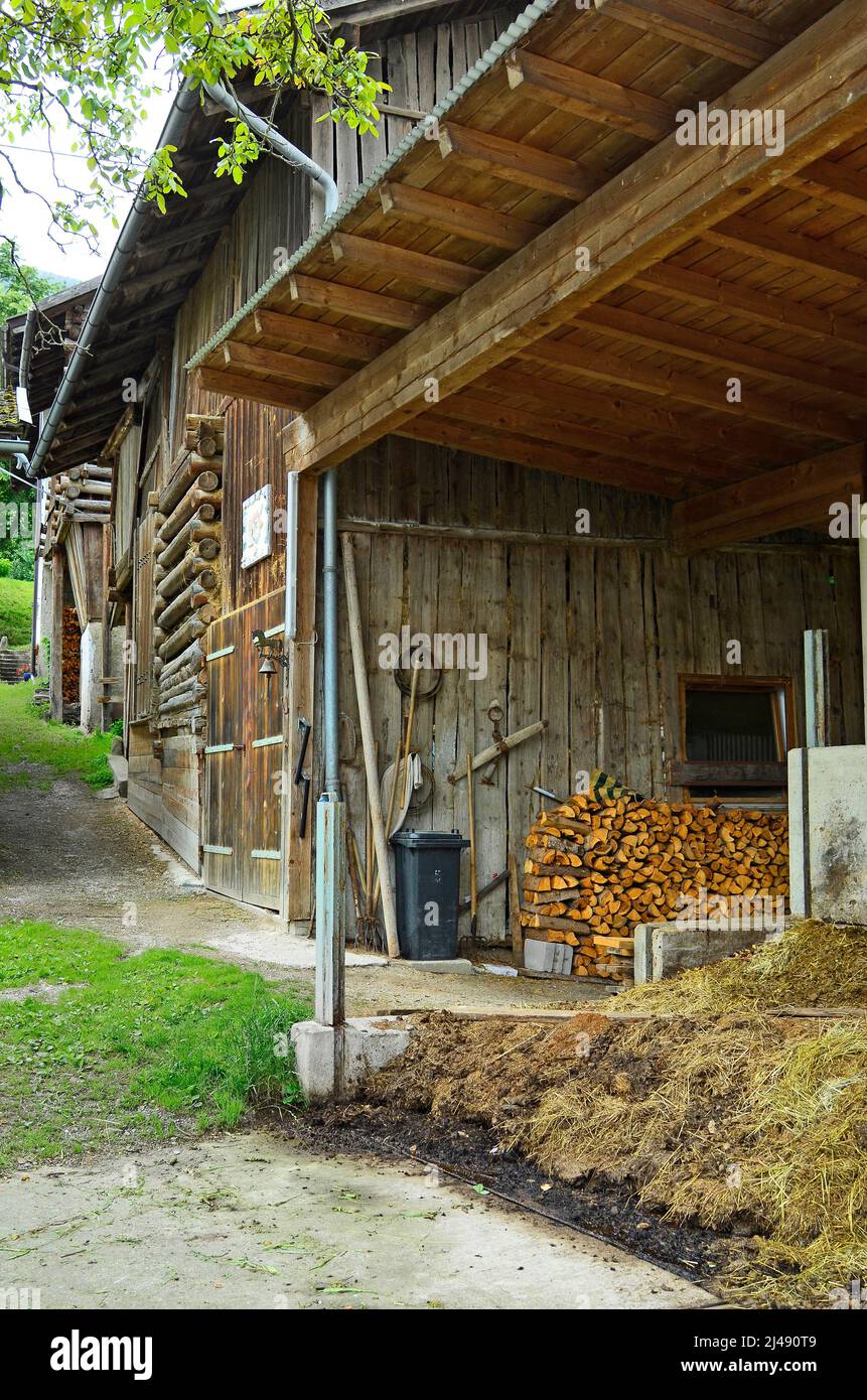Austria, Tyrol, homestaed and barn Stock Photo - Alamy