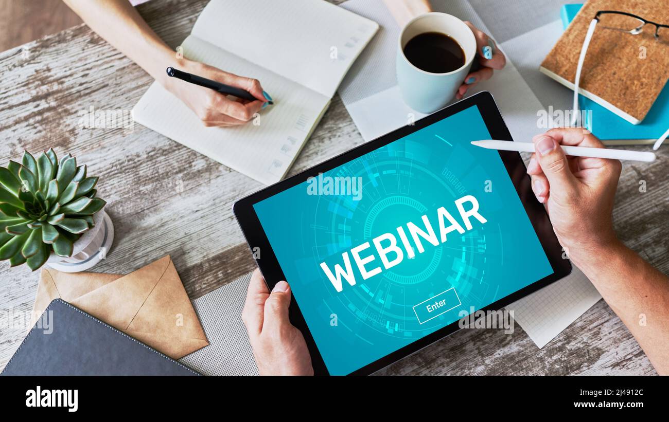 Webinar conference invitation hi-res stock photography and images - Alamy