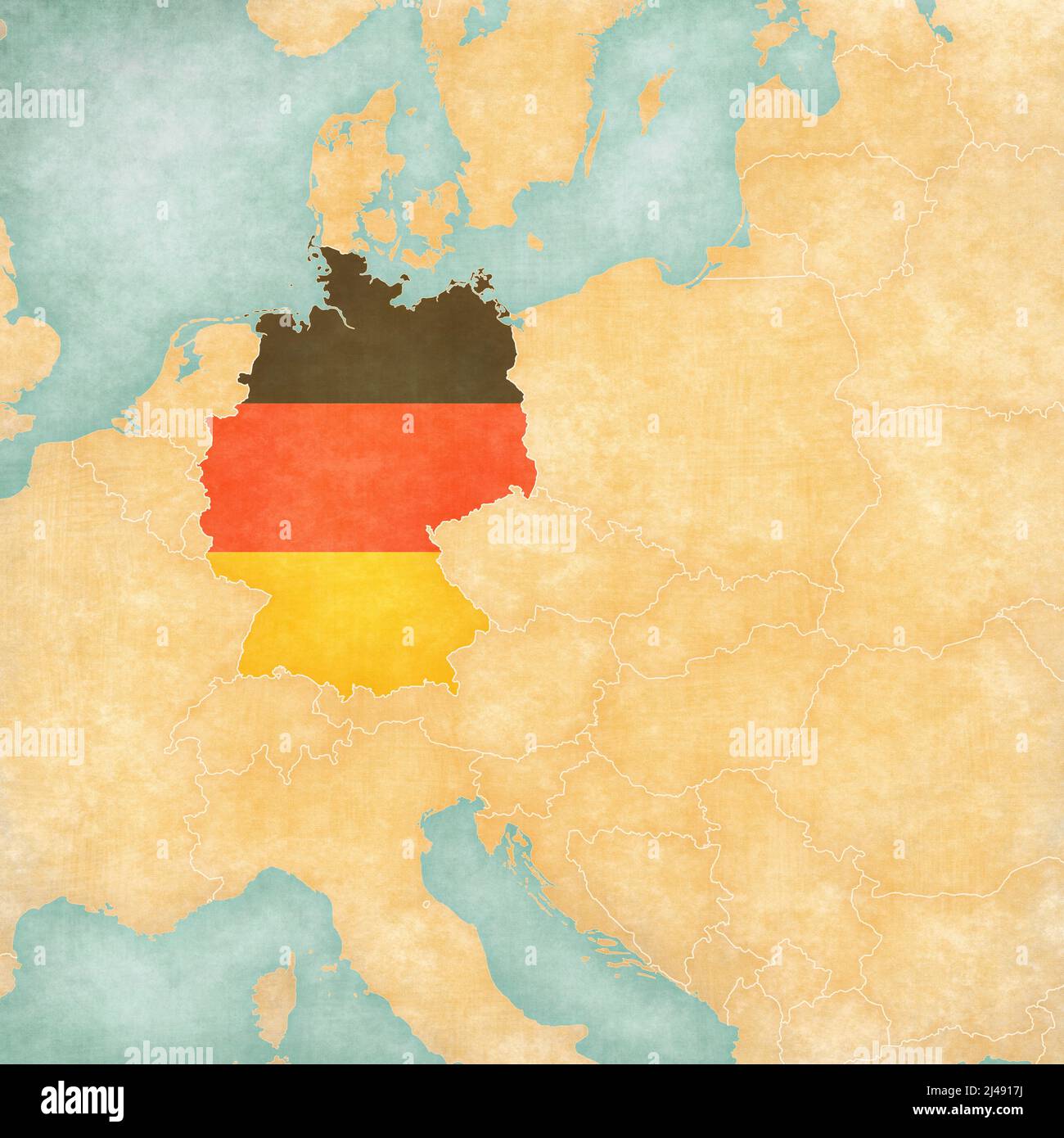 German federal republic map hi-res stock photography and images - Alamy