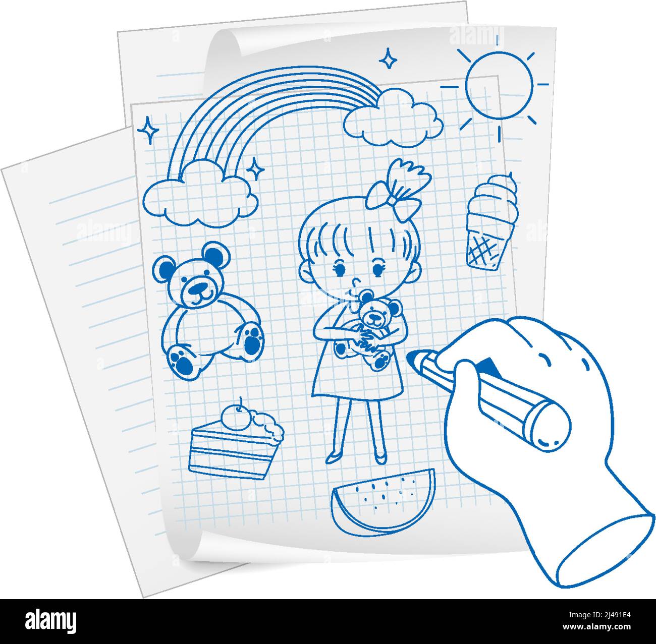 Colouring book template for kids illustration Stock Vector Image & Art ...
