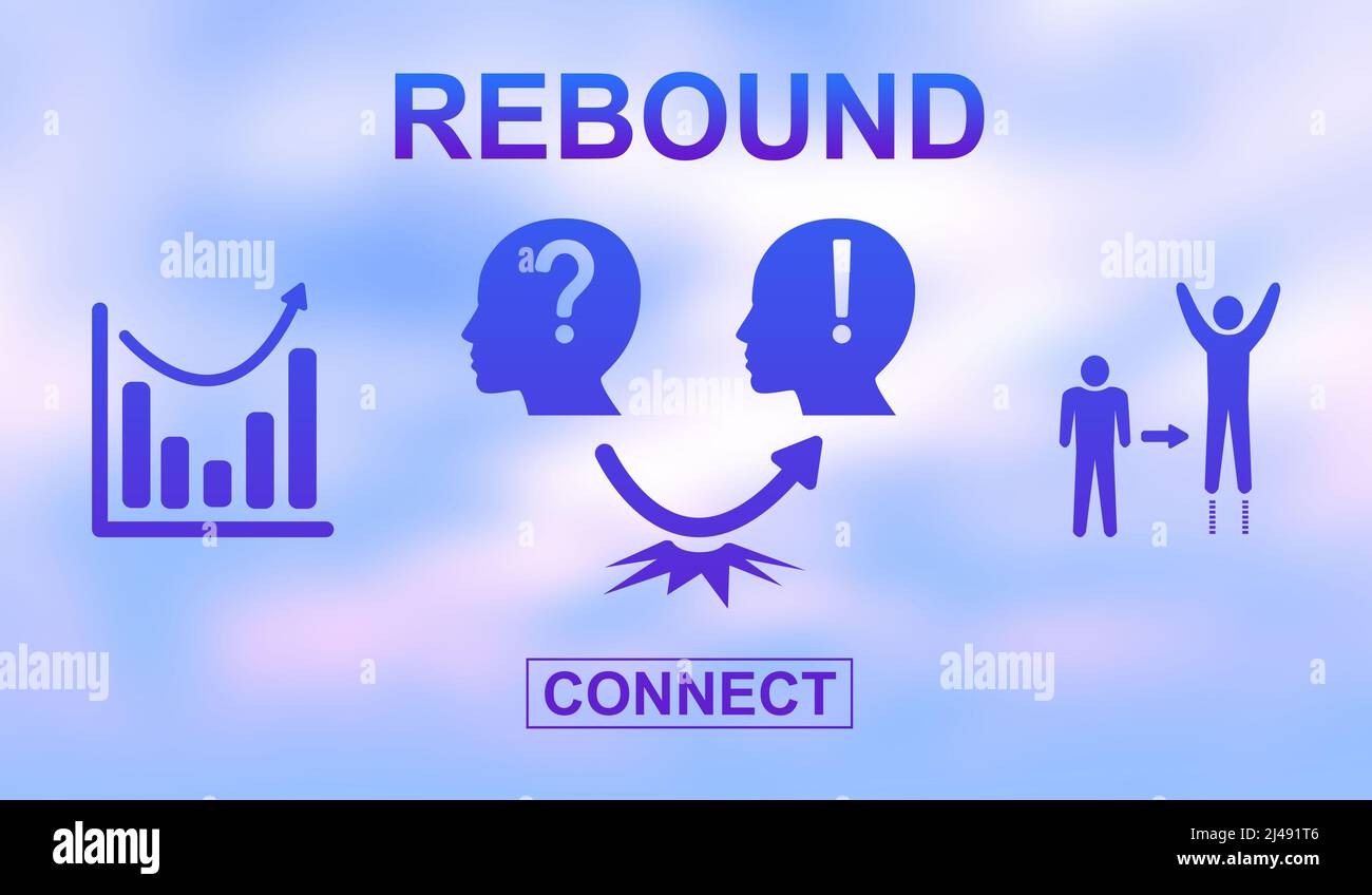 Illustration of a rebound concept Stock Photo - Alamy