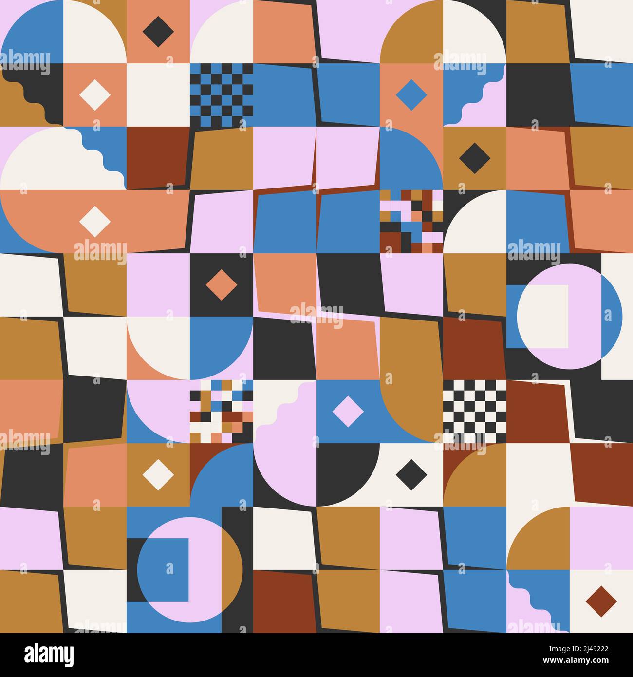 Seamless abstract vector pattern artwork made with repetitive geometry ...