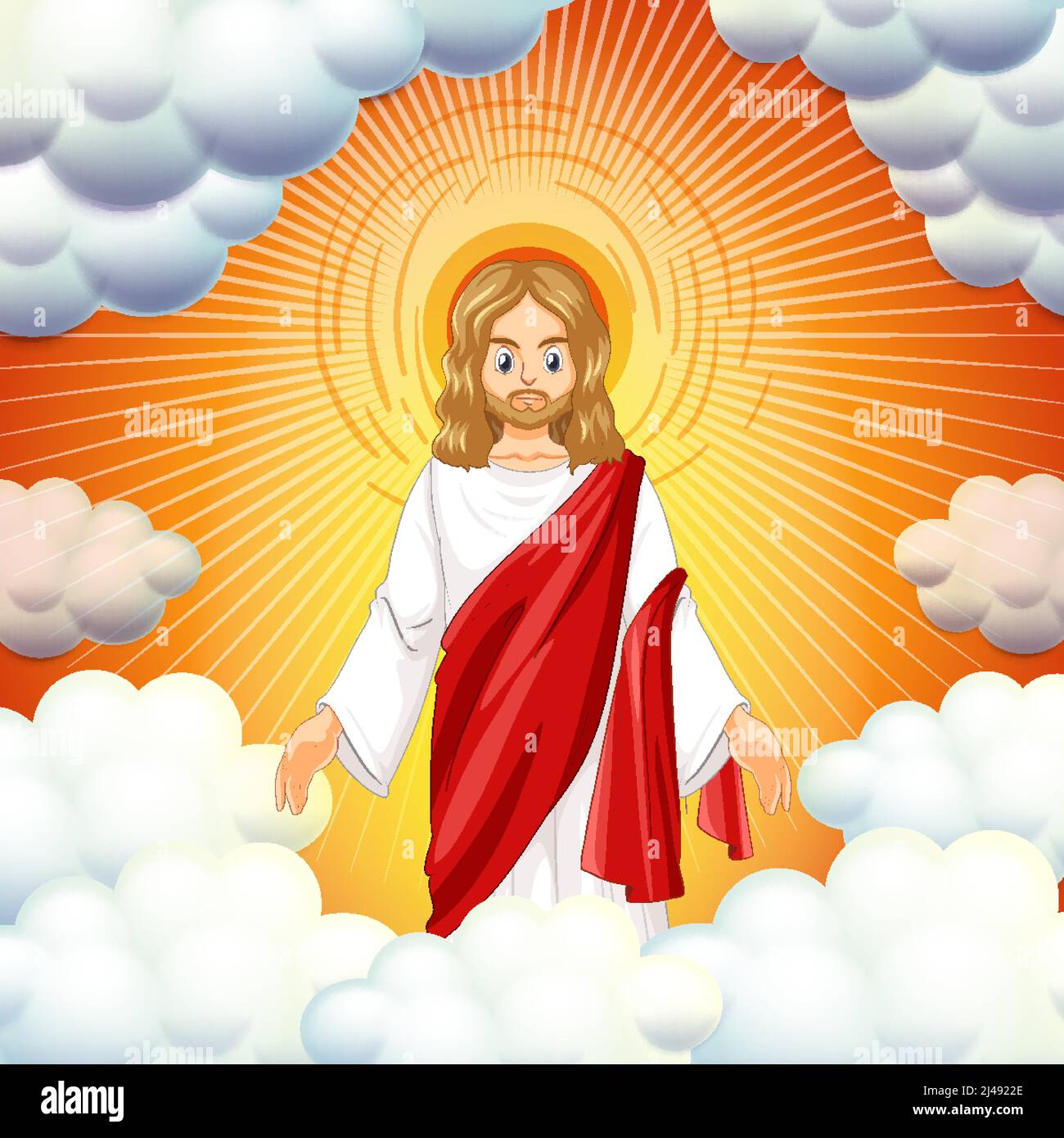 Jesus Christ in cartoon style illustration Stock Vector Image & Art - Alamy