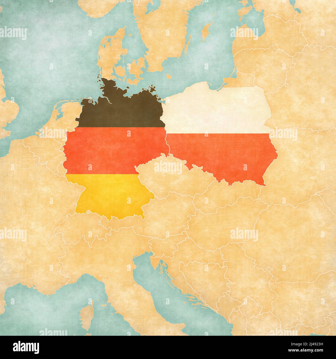 Map poland germany border hi-res stock photography and images - Alamy