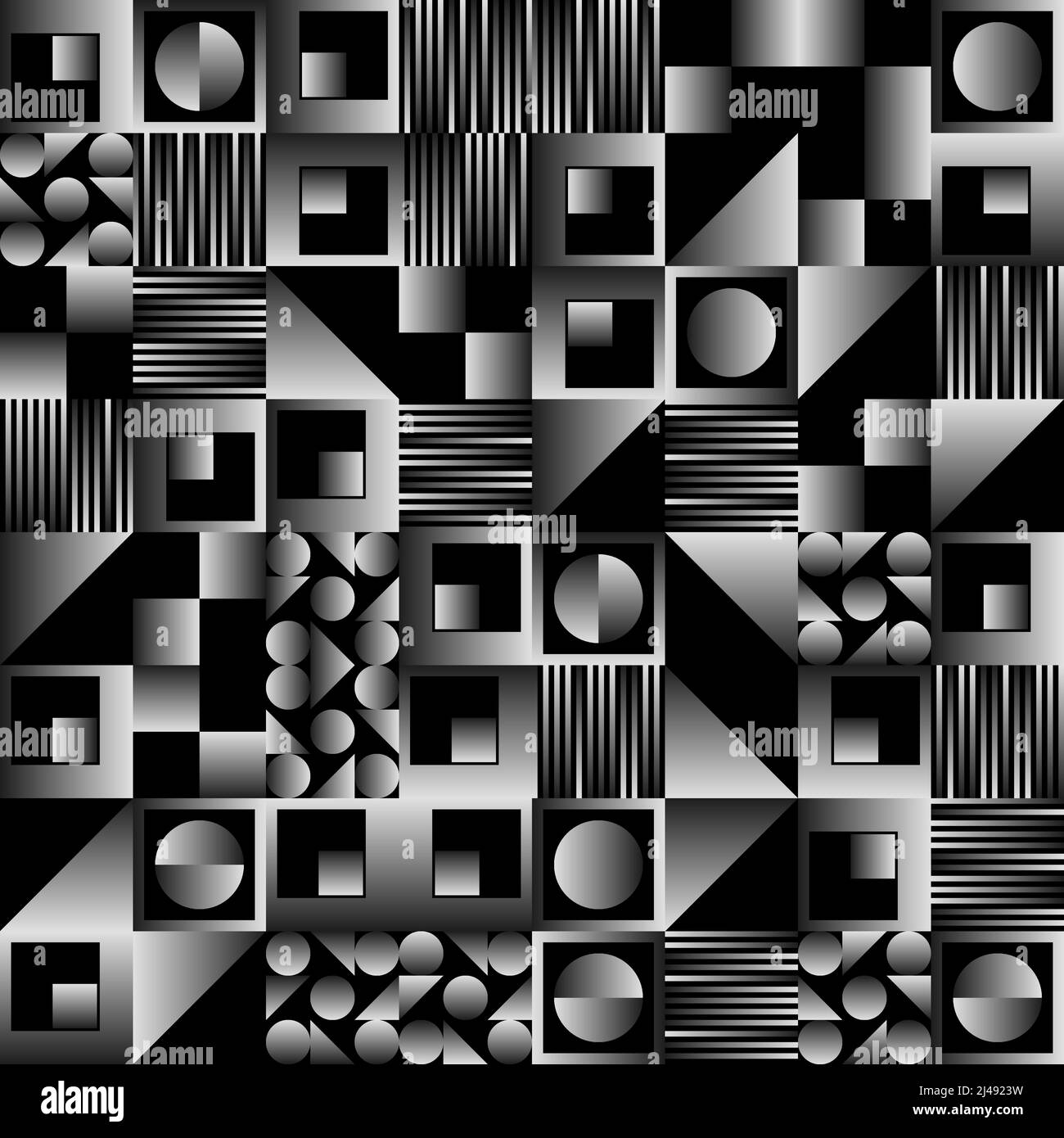 Brutalist Art inspired vector pattern artwork made with abstract ...