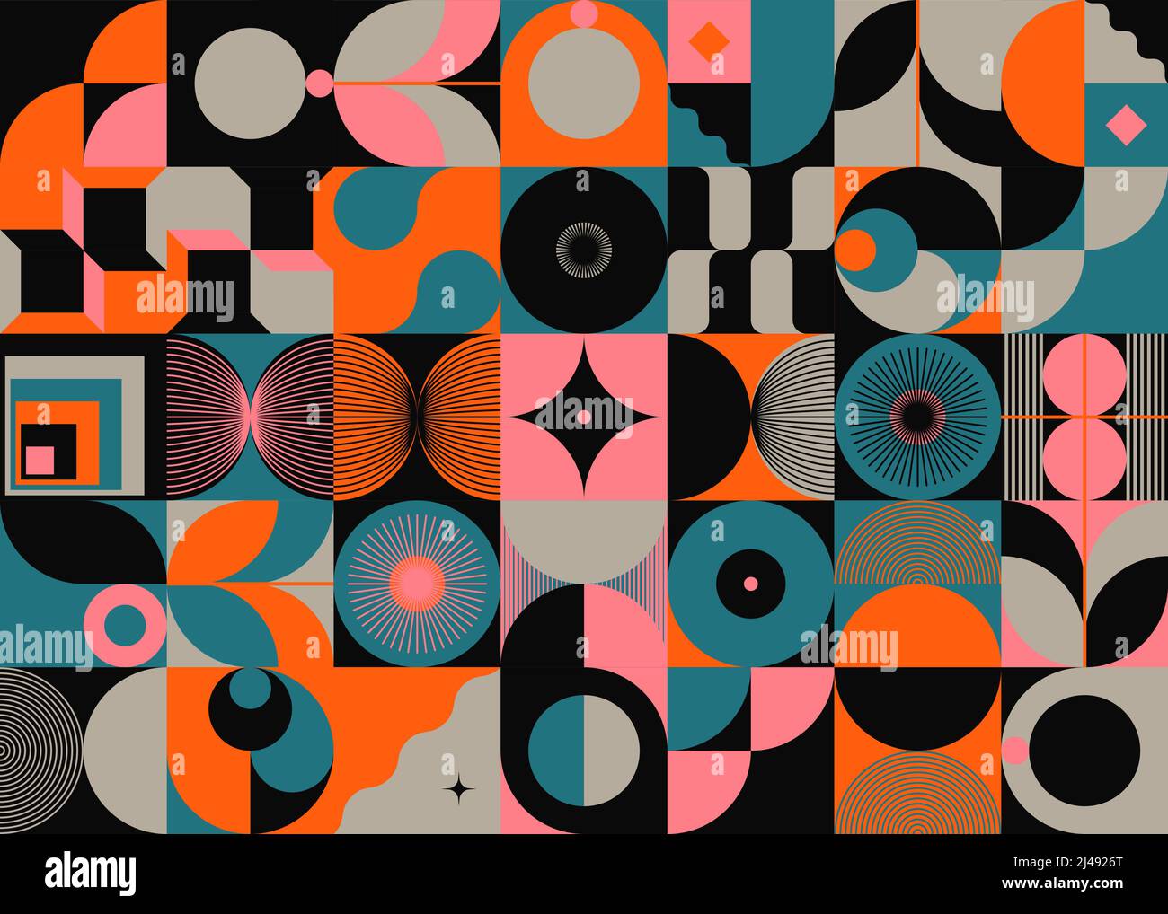 Decorative Art inspired by Mid Century movement design made with ...