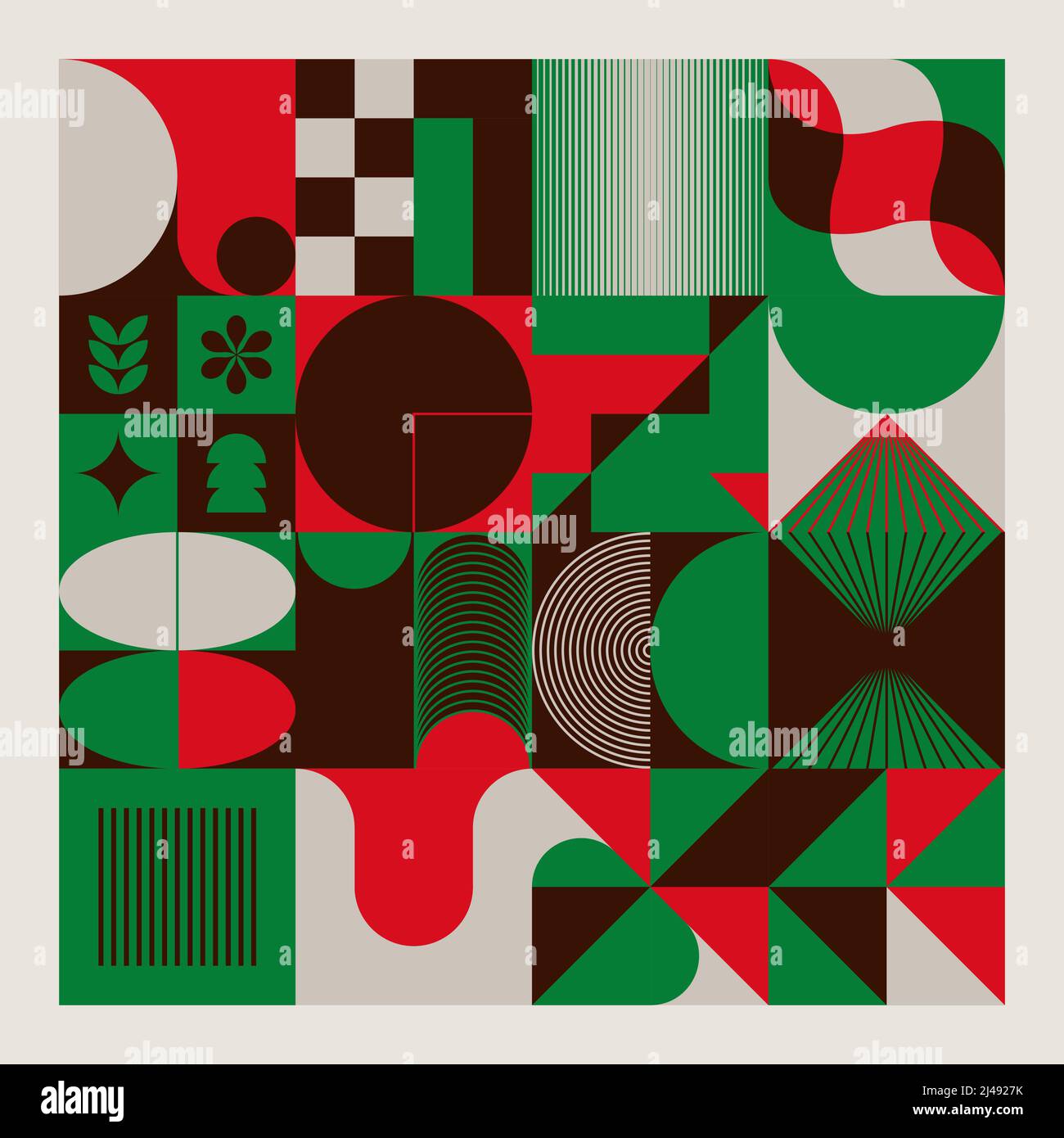 Neo-Geo vector pattern graphics artwork inspired by abstract modernist ...