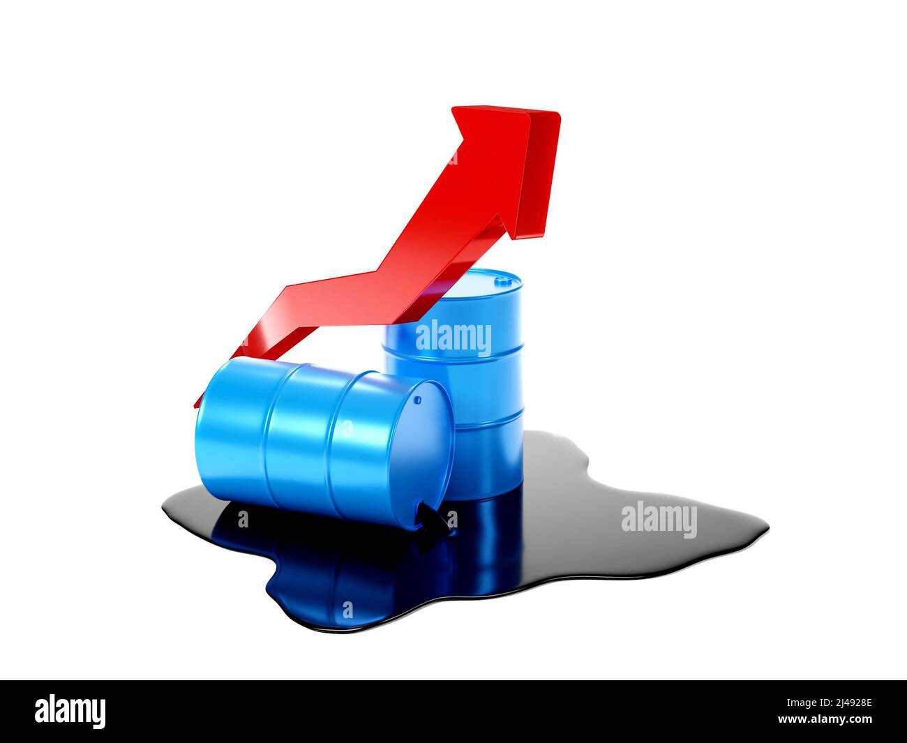 Red arrow pointing up on the oil tank And the oil tank has spilled oil ...