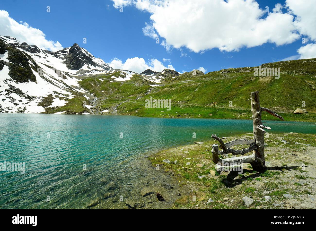 Austria, Tyrol, lake in Austrian Alps named Weiss-See Stock Photo - Alamy