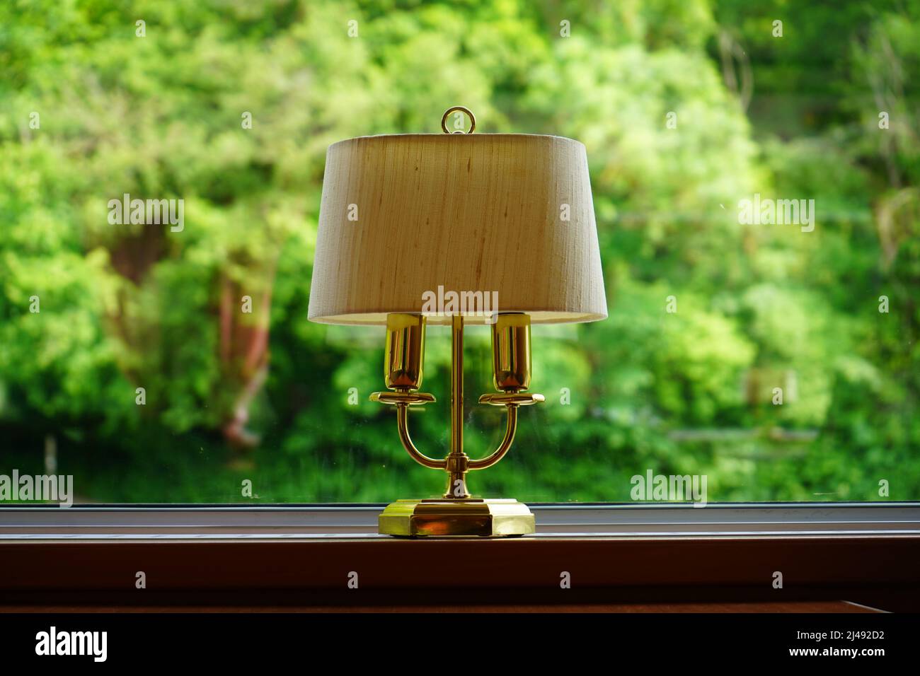 Lamp in nature background Stock Photo - Alamy