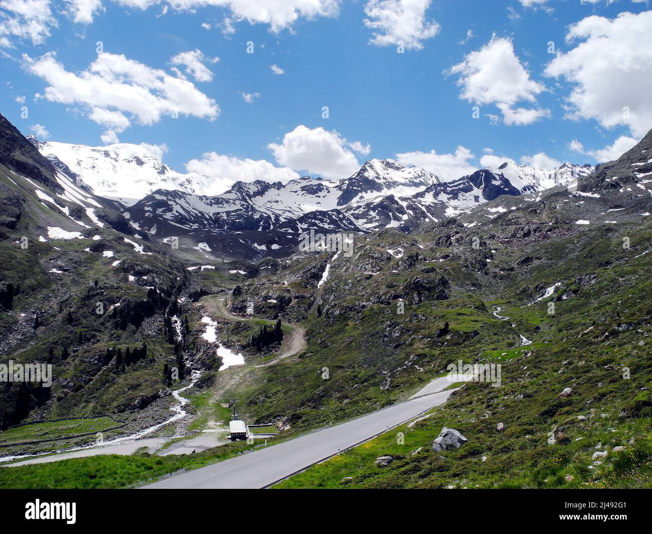 Austria, landscape in Kaunertal in the Austrian Alps, North Tyrol Stock ...