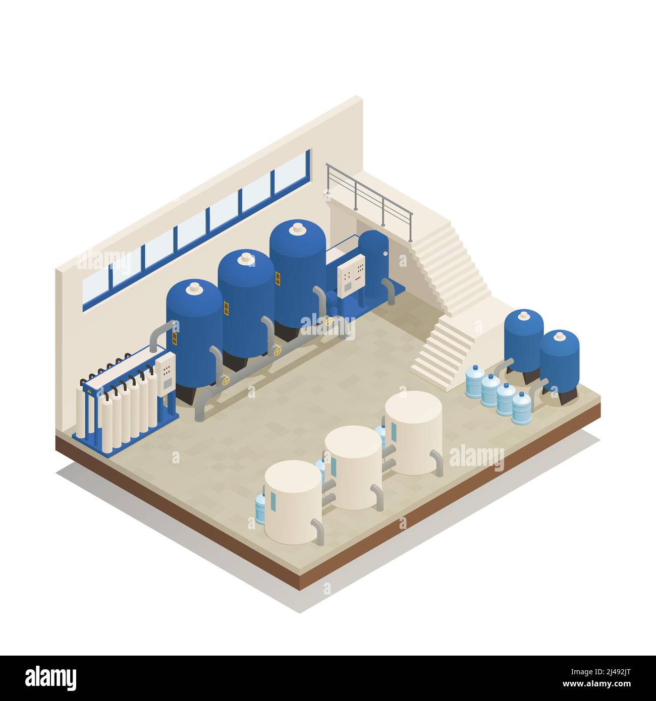Wastewater sewage and water purification cleaning treatment plant ...