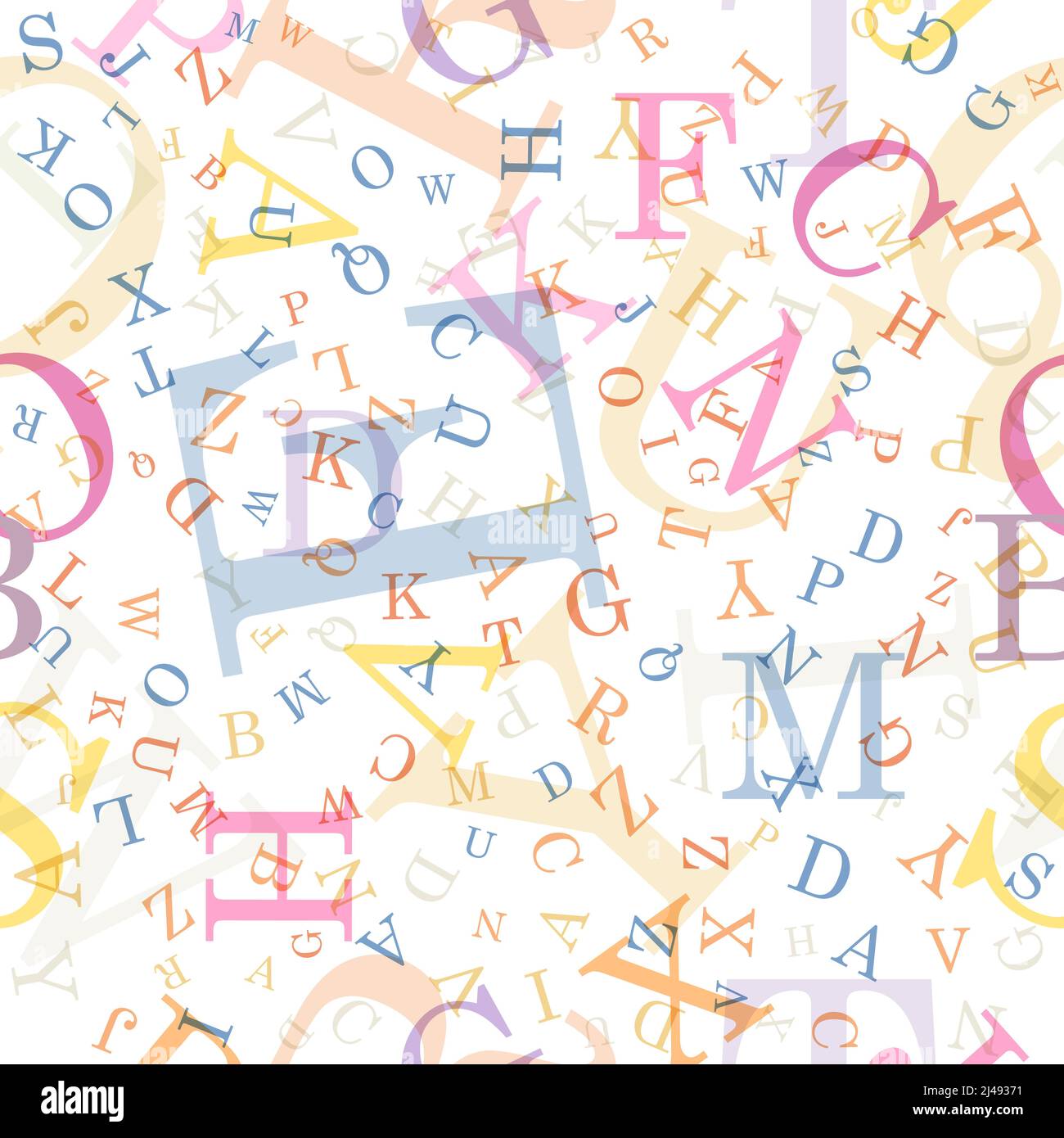 Seamless abstract pattern of their letters for texture, textiles ...