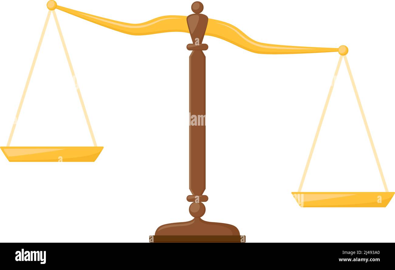 Justice scales icon. Law balance symbol. Vector illustration Stock ...