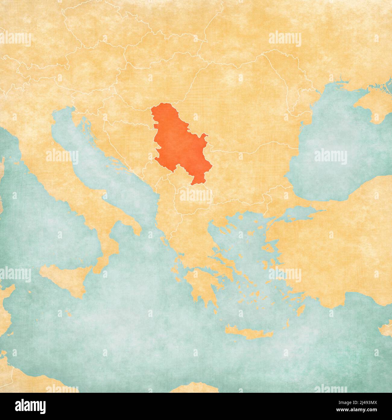 Serbian map hi-res stock photography and images - Alamy