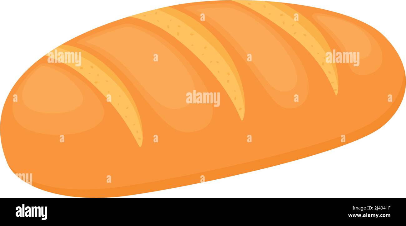 White long bread loaf isolated on white background. Bakery product ...