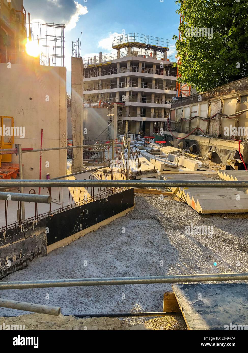 Paris, France, Construction Site, Apartment Building, Netter Stock ...