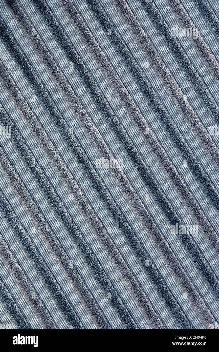 Striped fabric texture background in blue color. Material with small ...