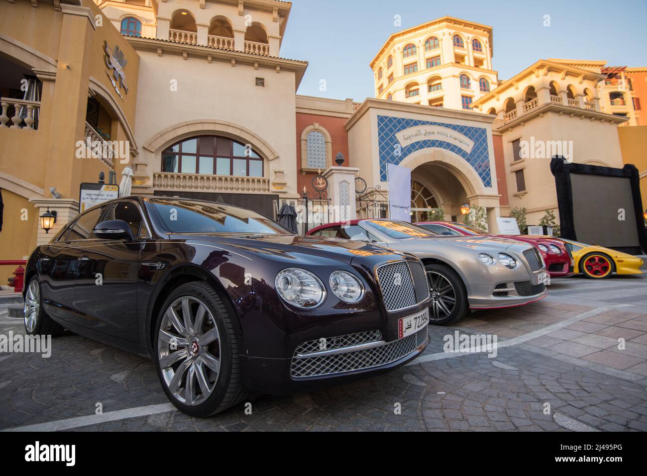 Doha ,Qatar-April 22,2022:: Exhibition of luxury supercars organized by ...