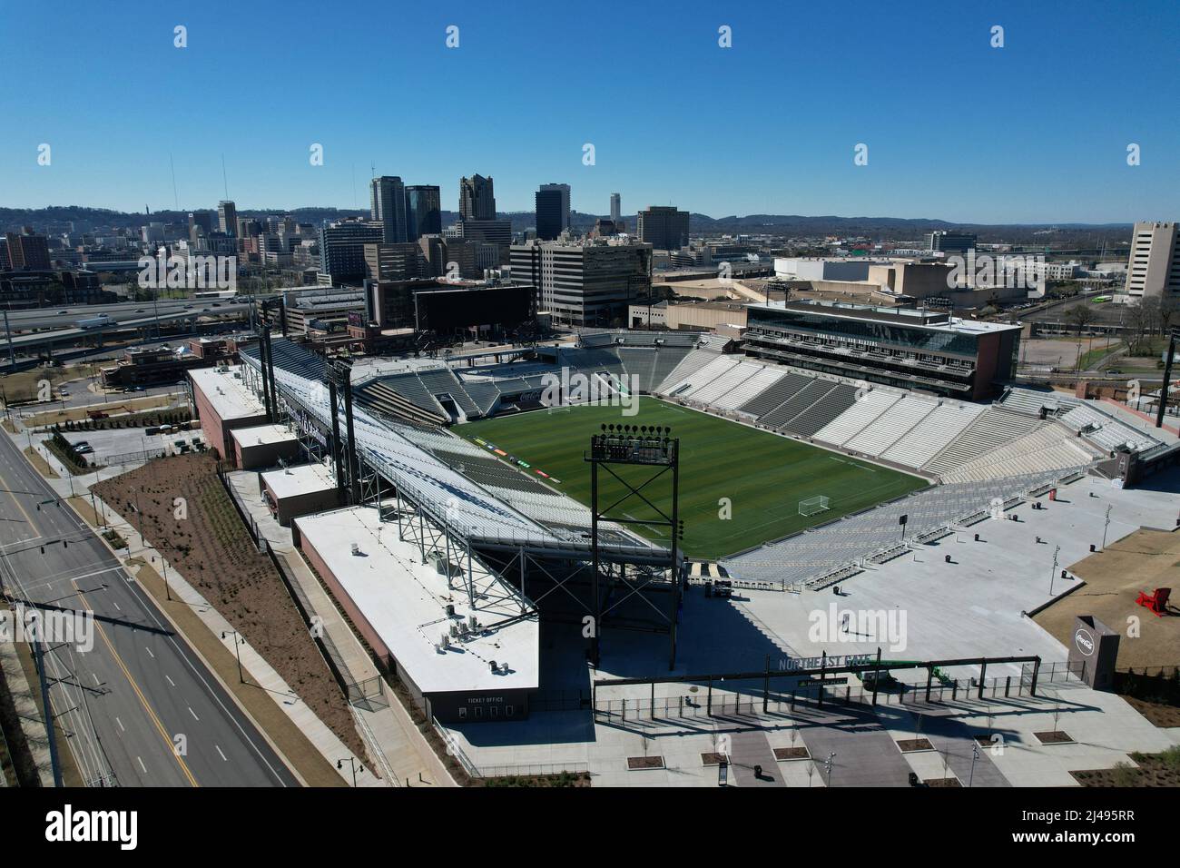 An aerial view of Protective Stadium, Sunday, Mar. 13, 2022, in ...