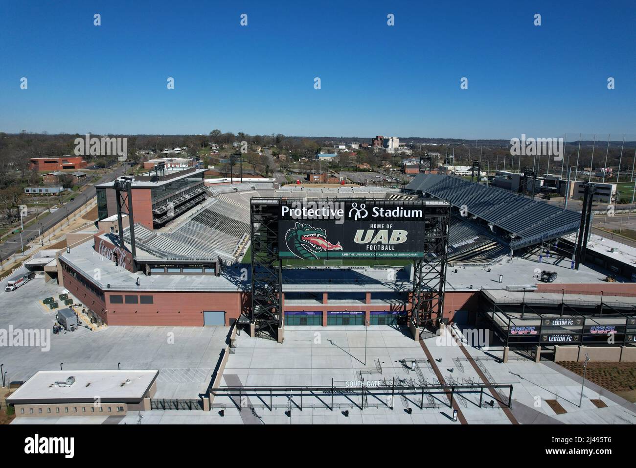 An aerial view of Protective Stadium, Sunday, Mar. 13, 2022, in ...