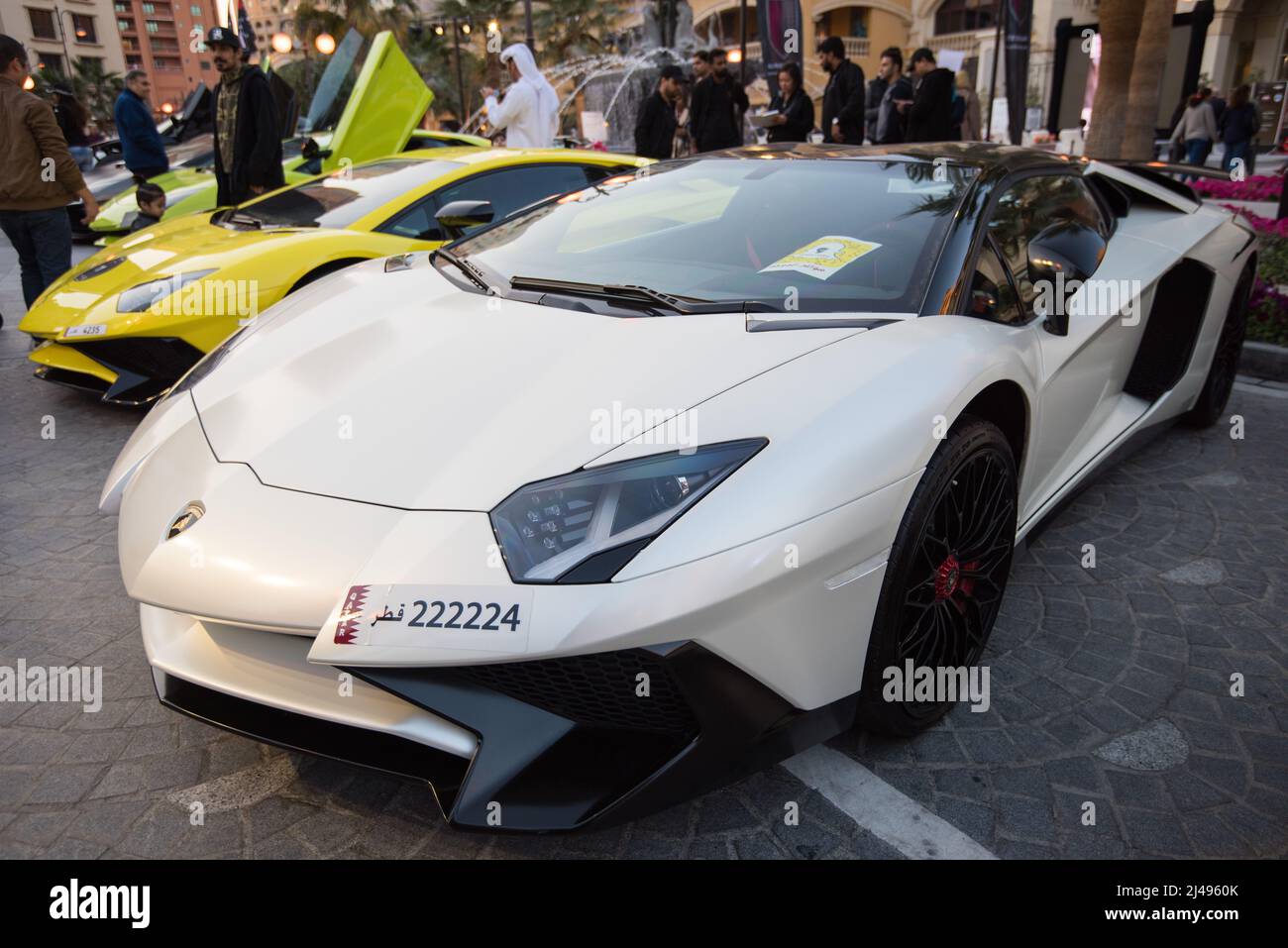 Doha ,Qatar-April 22,2022:: Exhibition of luxury supercars organized by ...