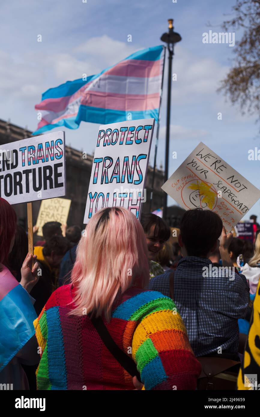 “Ban conversion therapy for all“ - The Trans Rights Protest London ...