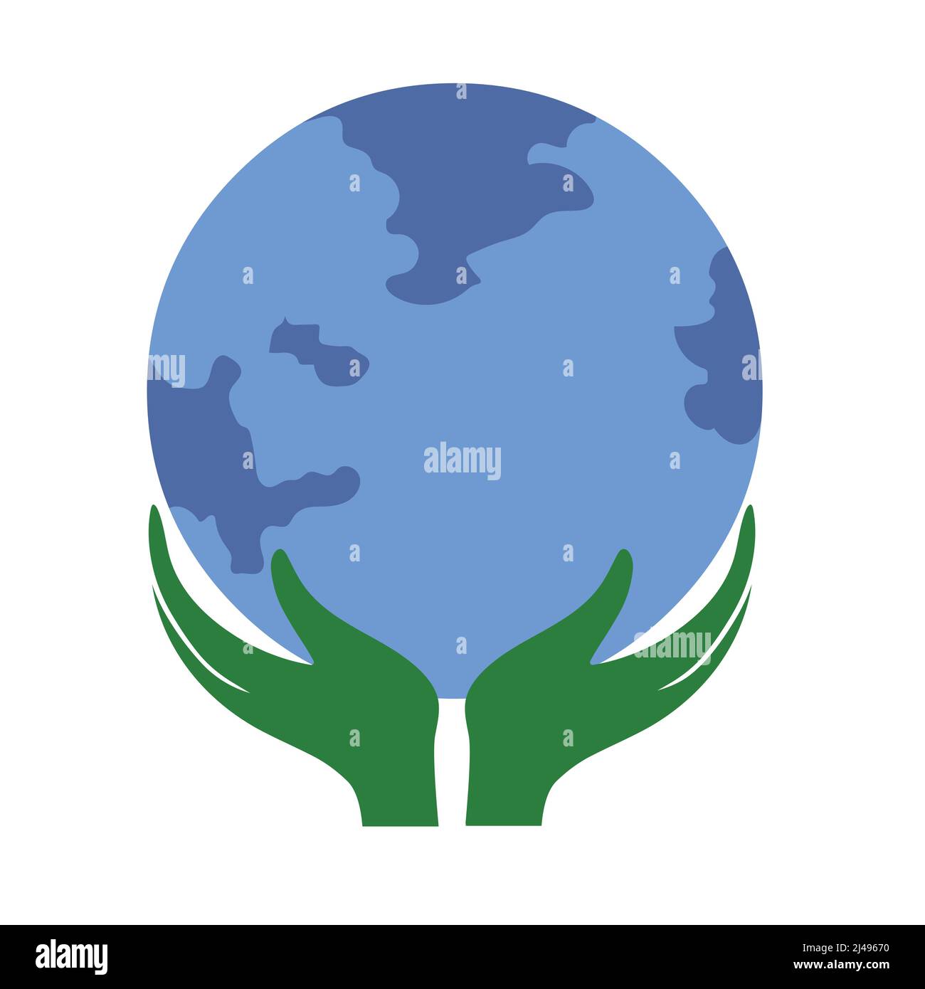 Save earth hands holding earth isolated on white background Stock ...