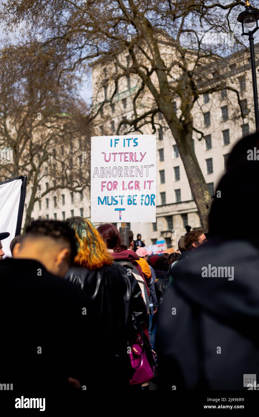 “Ban conversion therapy for all“ - The Trans Rights Protest London ...